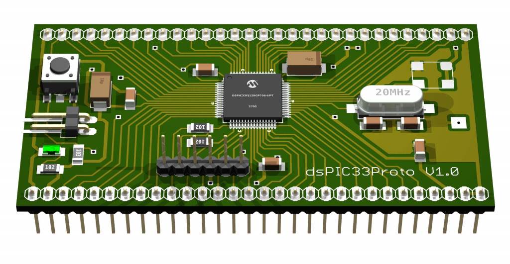 dsPIC33F Prototyp-Platine